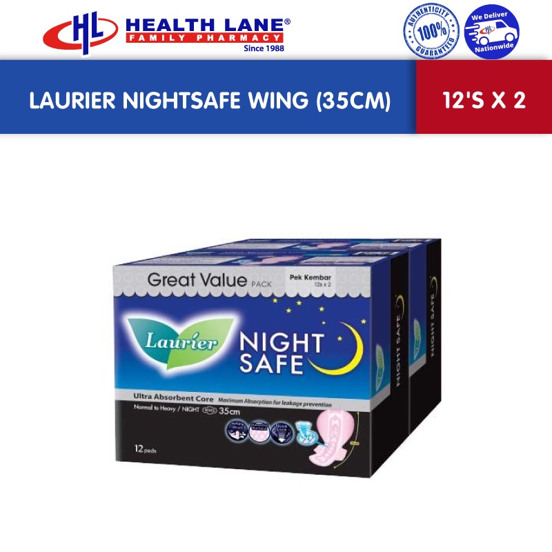 LAURIER NIGHTSAFE WING (35CM) - 12'S X 2 | Shopee Malaysia