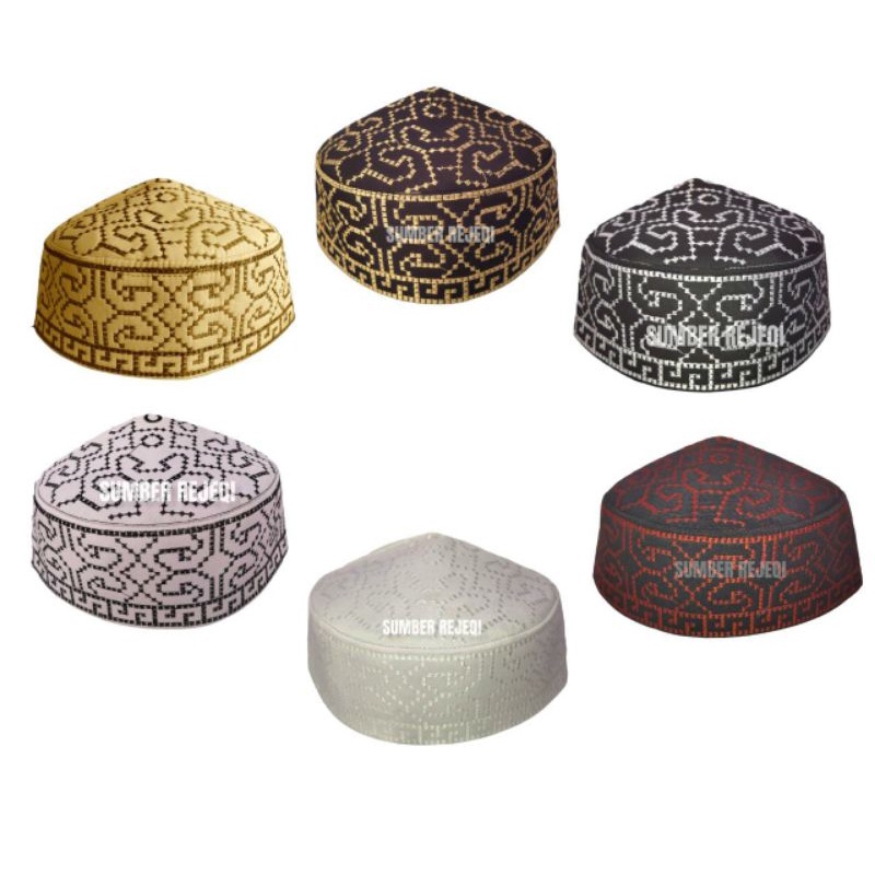 Peci songkok kopiah pakistani redy 1-10 original full embroidery peci ...