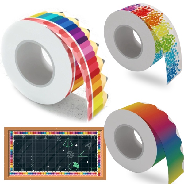 Bulletin Borders Stickers,Pencils Border Trim, 65.6Ft Back-To-School ...