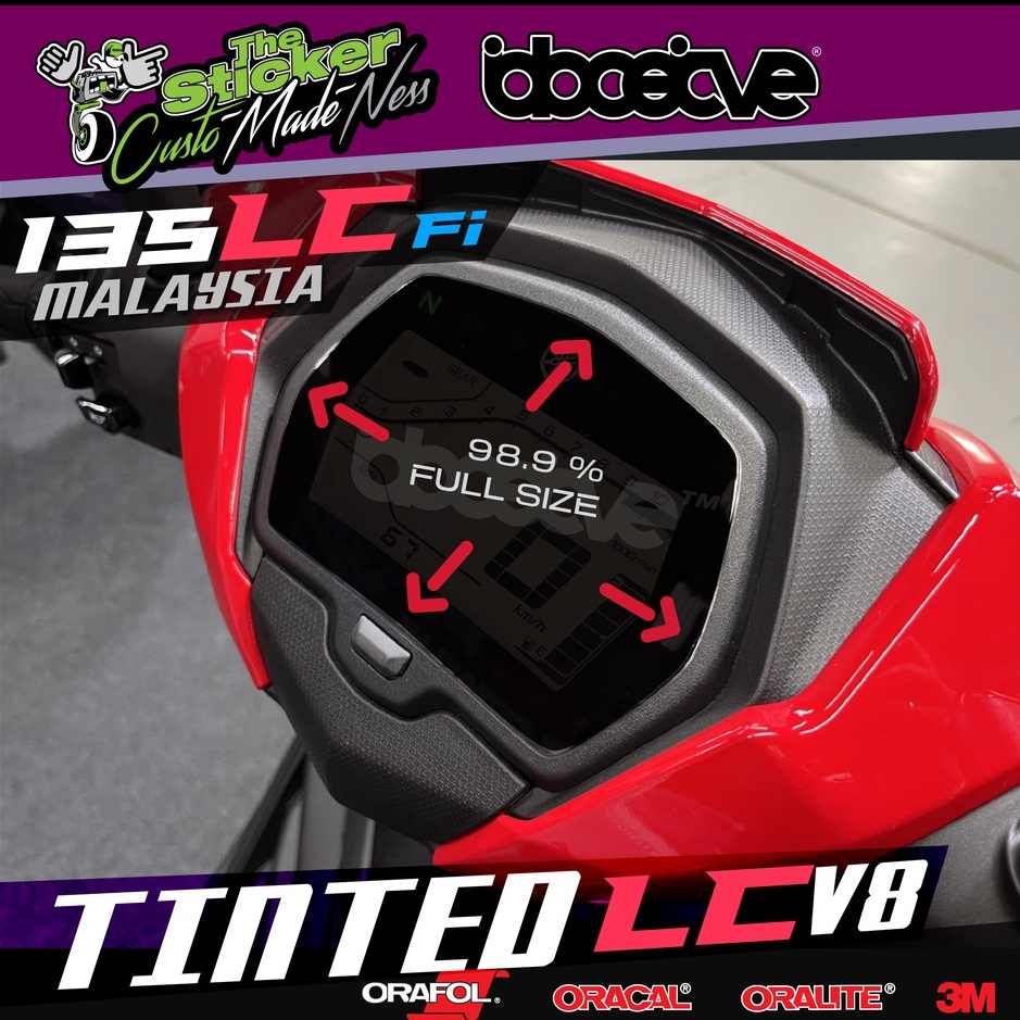 YAMAHA LC 135 Fi (LC V8) 2022 BARU 98.9% FULL COVER, TINTED STICKER ...