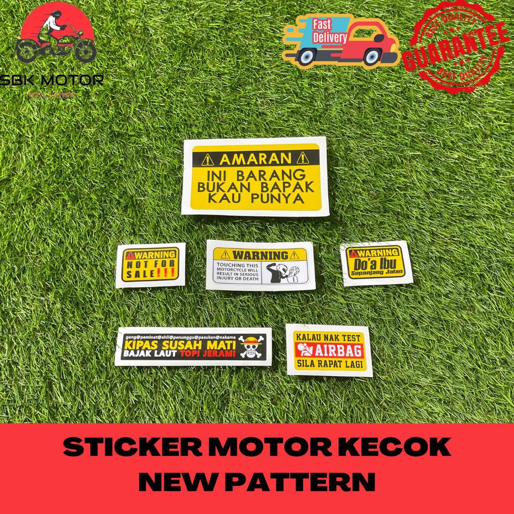 🔥【SBK MOTOR】Sticker Motor Kecok New Pattern | "INI MOTOR BUKAN BAPAK ...