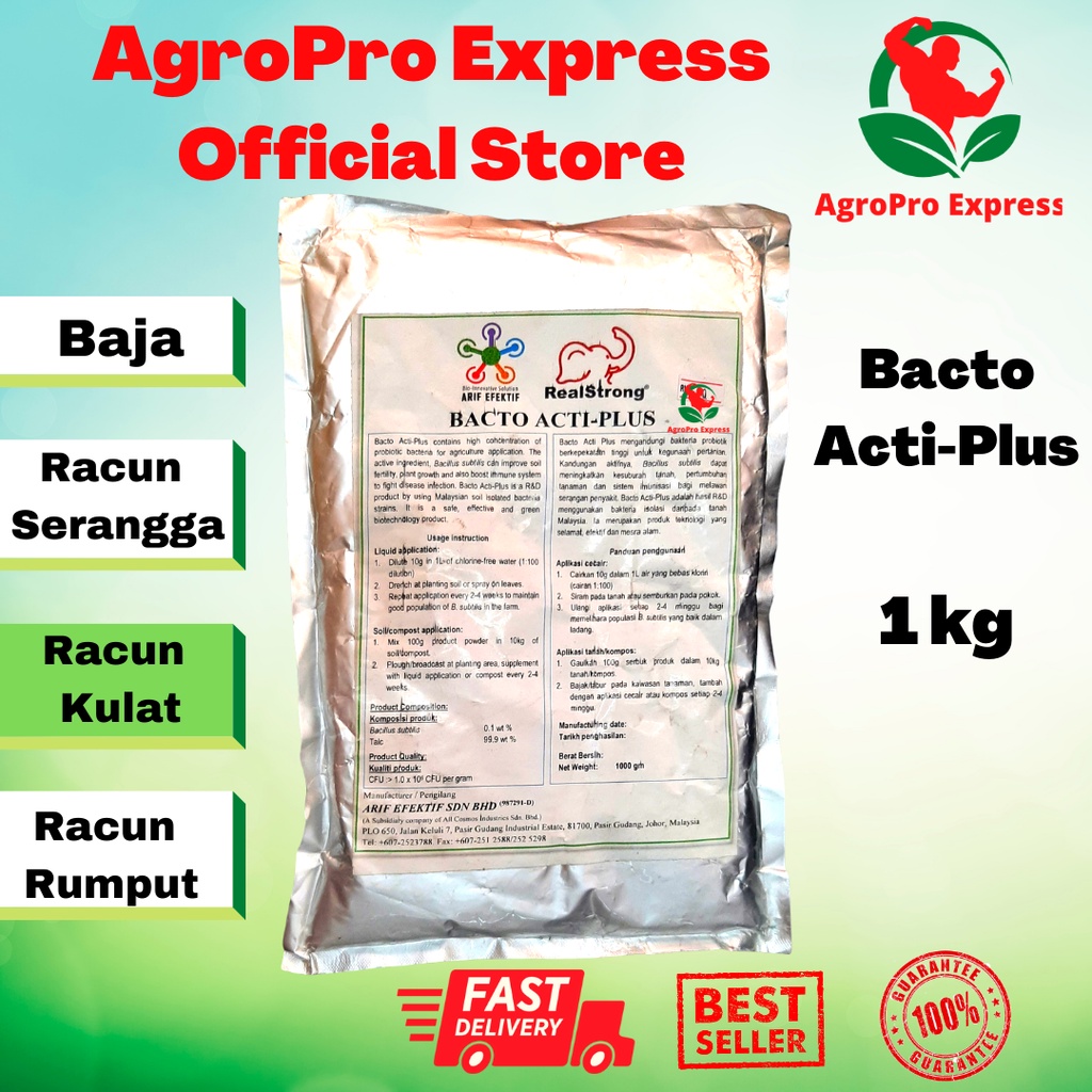 Real Strong Bacto Acti-Plus 1KG Racun Kulat Organik Biofungicide ...
