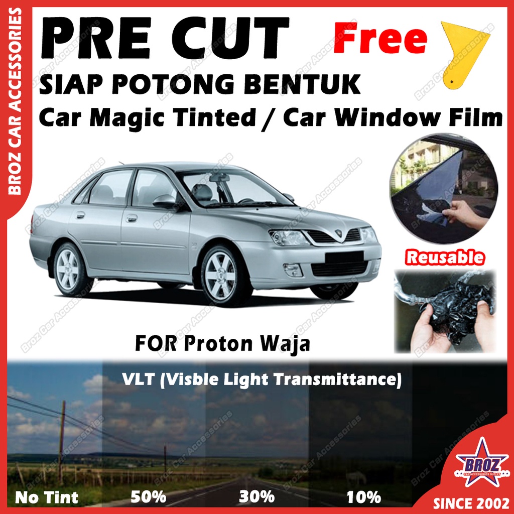 For Proton Waja Car Magic Tinted Film Solar PRECUT OEM Window DIY ...