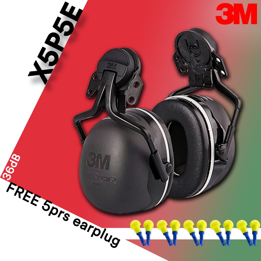 3M X5P5E PELTOR Helmet Attached Electrically Insulated Safety Earmuff DOSH SIRIM Approved Short ...