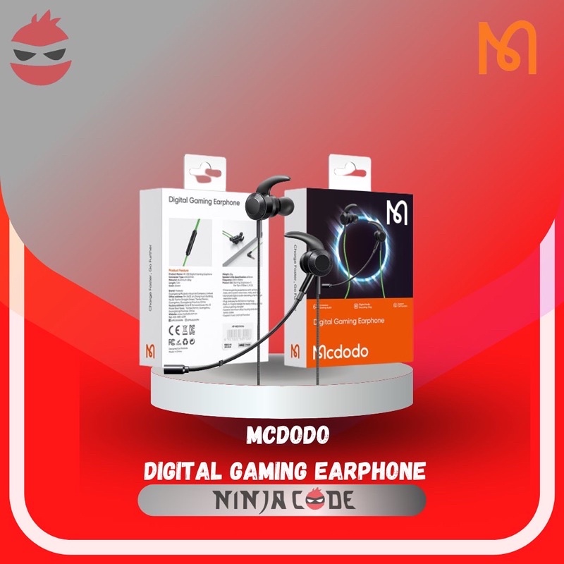 Mcdodo Digital Gaming Earphone Built-in Microphone | Shopee Malaysia