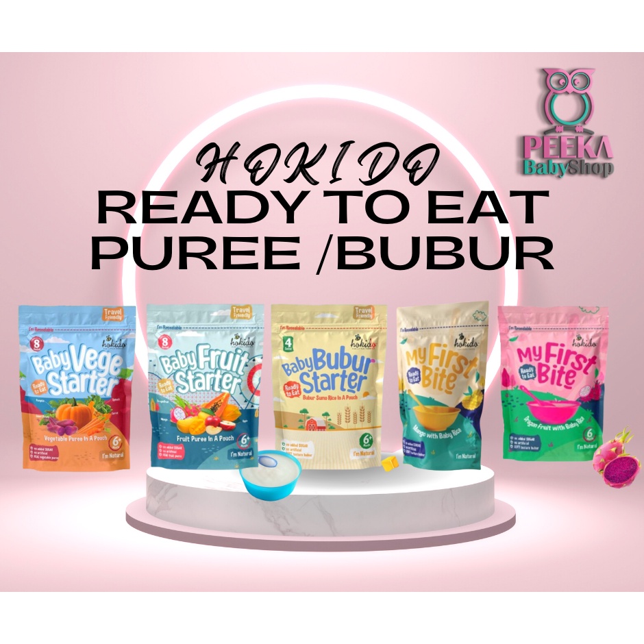 Hokido First Bite Set Puree Vege / Puree Fruit / Rice Bubur Fruit ...