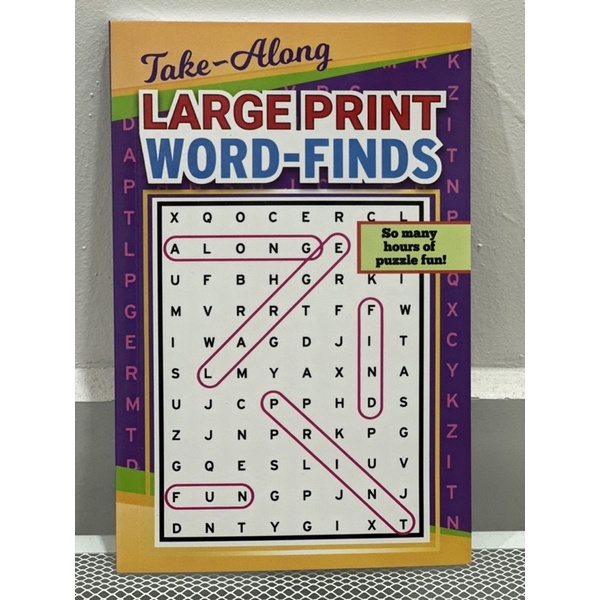 Take-Along Large Print Word-Finds / Word Search /Cari Kata | Shopee ...