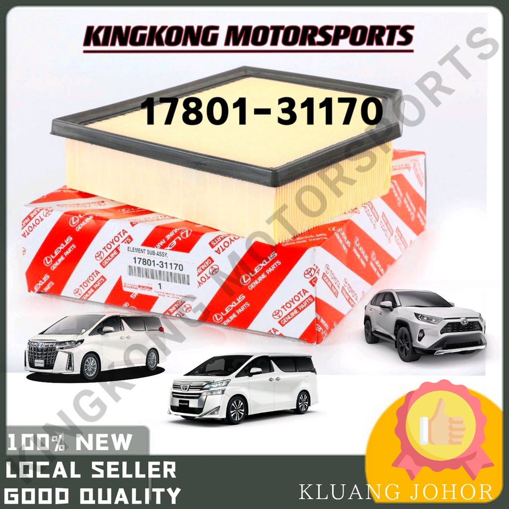 17801 31170 17801 31100 TOYOTA AIR FILTER ALPHARD GGH30 VELLFIRE AGH30 ...
