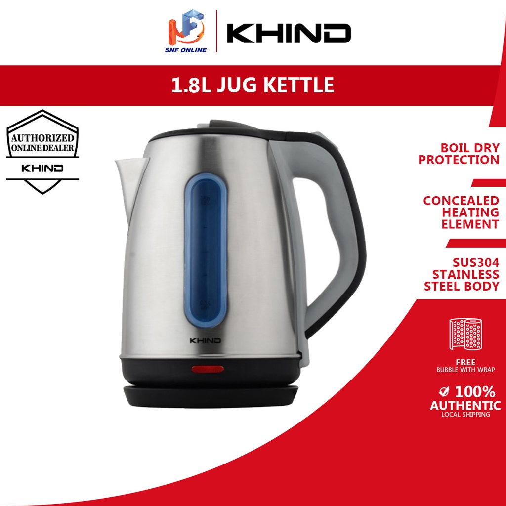 Khind Electric Jug Kettle (1.8 L) EK-18SS EK18SS | Shopee Malaysia