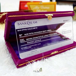 MOCKUP CHEQUE / CHEQUE HANTARAN / AKAD NIKAH / MOCKUP CHEQUE BOX BALDU ...