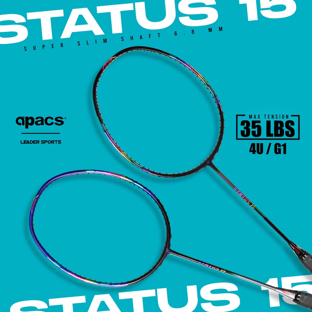 (FREE STRING & GRIP) APACS BADMINTON RACKET STATUS 15 | Shopee Malaysia