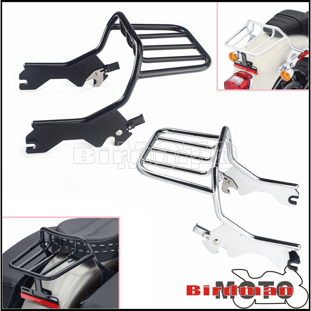 Motorcycle Two up Steel Detachable Luggage Rack For Harley Softail Slim ...