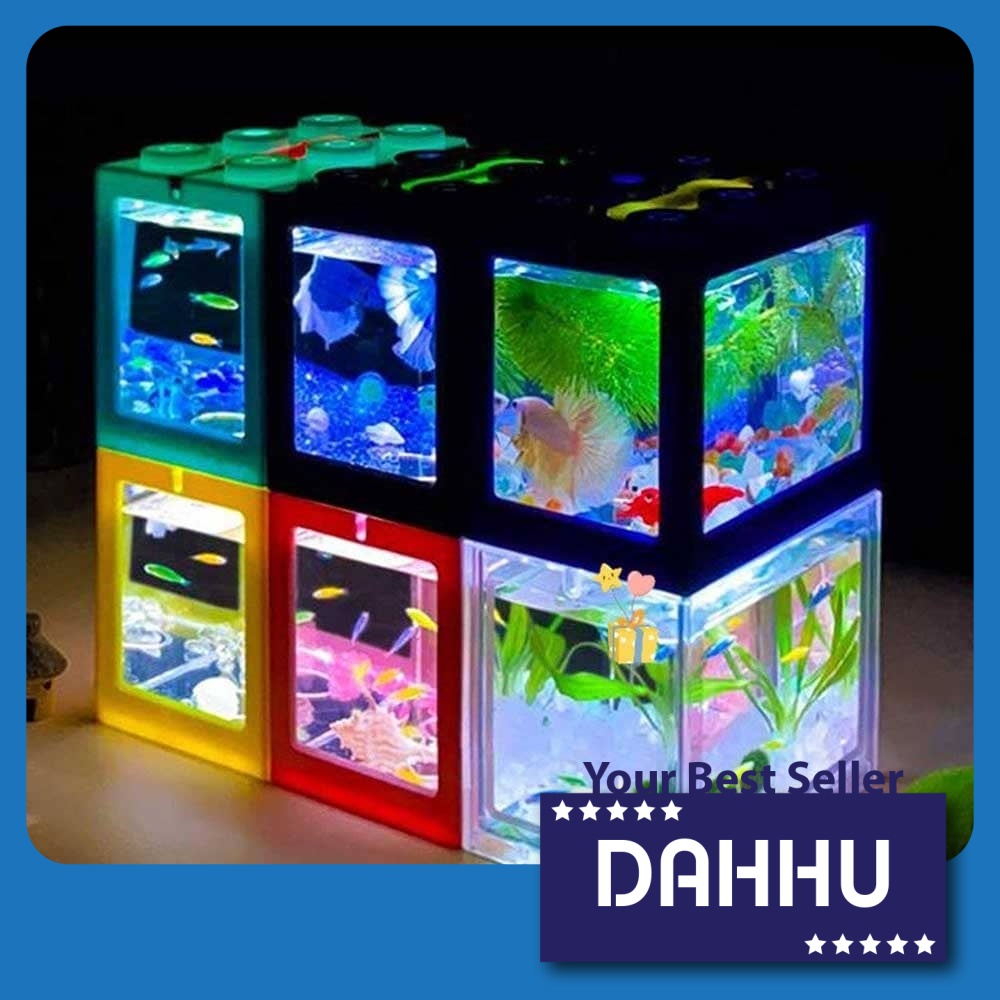 Betta fish Mini Aquarium 2nd generation Building block fish tank Spider ...