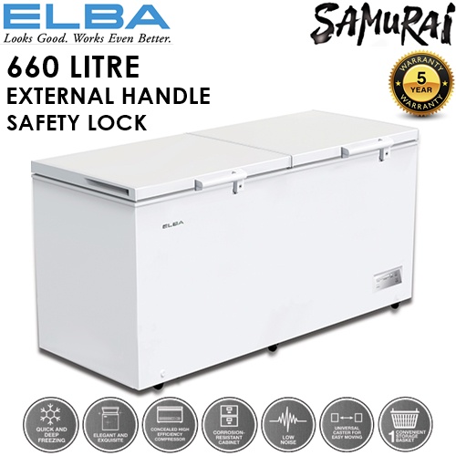 ELBA ARTICO CHEST FREEZER 660 LITRE EFH6651E(WH)/ 860 LITRE EFJ8671E(WH ...