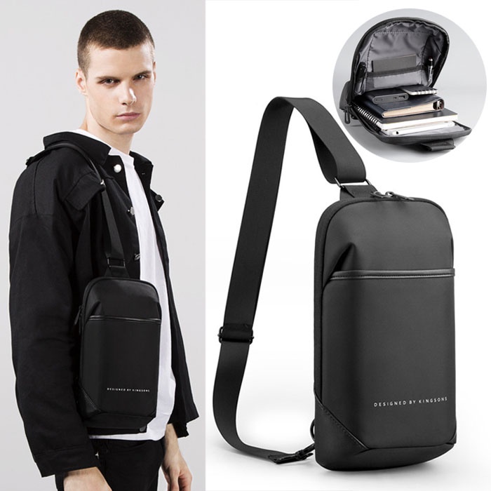 AGL Premium Kingsons Men Anti-theft Crossbody Chest Bags SK582 | Shopee ...