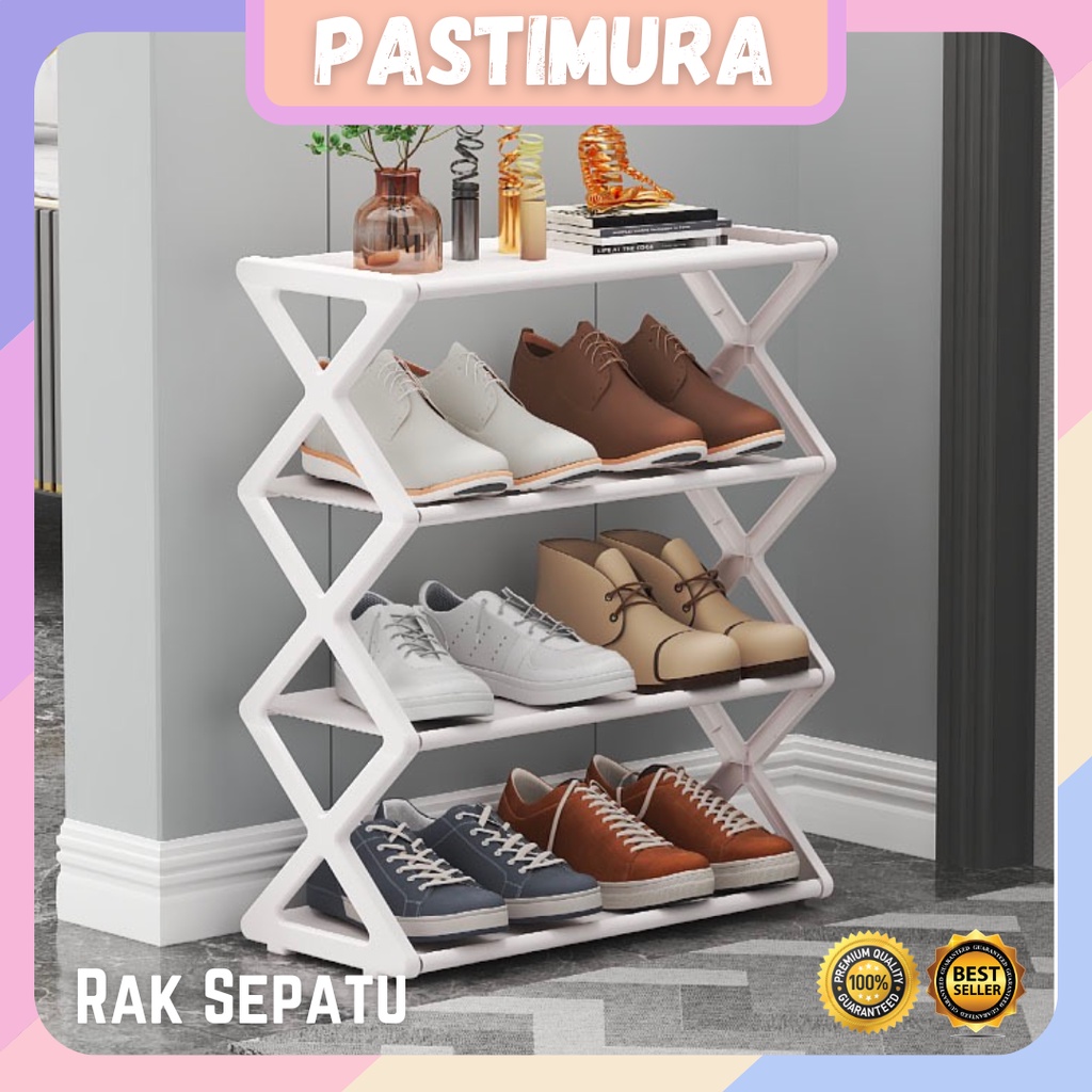 [PSM] 4 Tier and 3 Tier Sandal Shoe Rack, Multipurpose Zigzag Shape ...