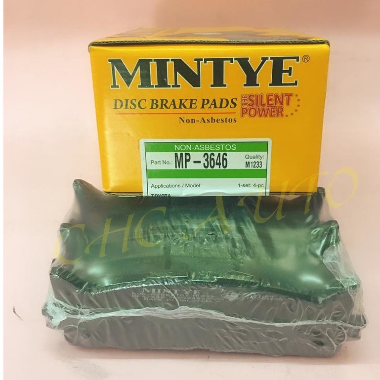 MINTYE Brake Pad Front (MP-3646)TOYOTA CAMRY ACV40 2.0,2.4 ,ACV41,ACV50 LEXUS ES350 | Shopee ...