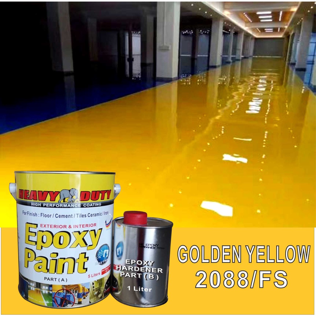 2088 / FS GOLDEN YELLOW Epoxy Paint ( Heavy Duty Coating Brand ) Floor ...