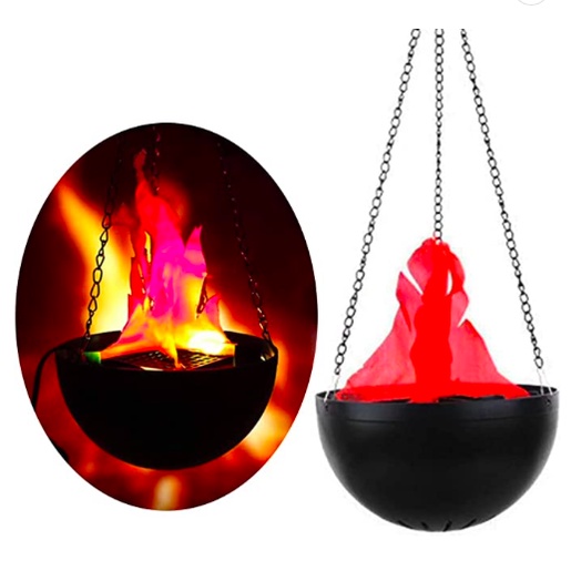 MSIA Ready Stock/ Brazier Lamp Hanging Flame Light 3D Flickering Fake ...