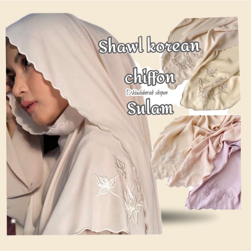 SHAWL DAN BAWAL KOREAN /HEAVY CHIFFON SULAM | Shopee Malaysia