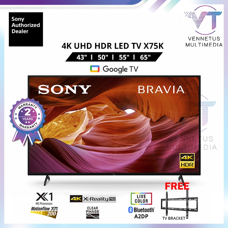 SONY 43" 50" 55" 65" BRAVIA X75K KD50X75K KD55X75K KD65X75K 4K Ultra HD ...