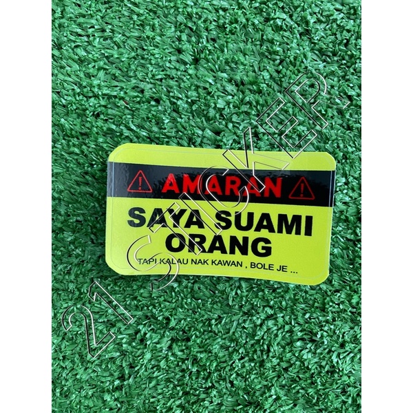 STICKER FANCY AMARAN / WARNING BIASA/CHROME ( READY STOCK ) | Shopee ...