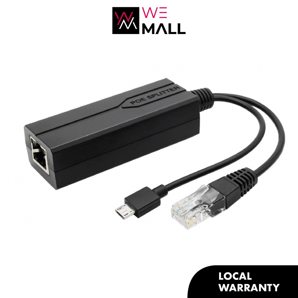 PoE Splitter 48V to 5V/12V Power Over Ethernet Adapter Active Micro USB ...