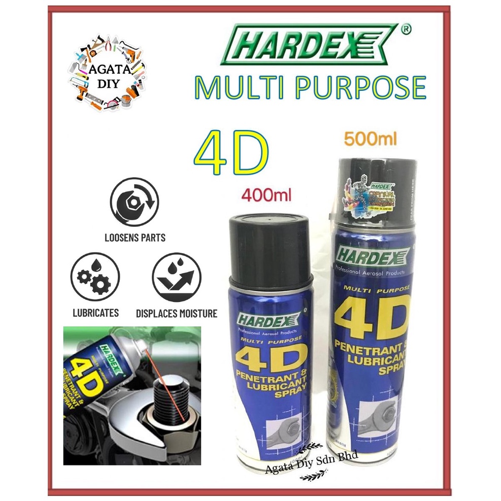 Hardex - 4D HD440 , HD450 SPRAY/PENETRANT/MULTIPURPOSE/LUBRICATION/ANTI ...