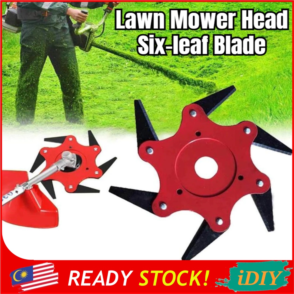 Durable Lawn Mower Head Six-leaf Whirlwind Blade Grass Knife ...