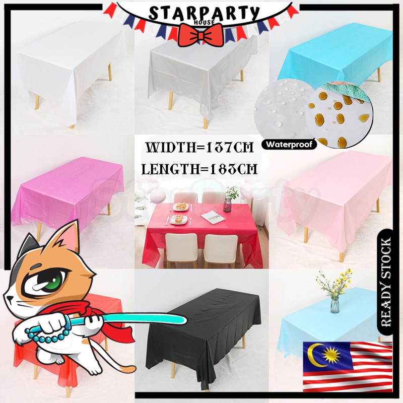 137*183cm Disposable Table Cover Water & Oil Proof Birthday Party ...