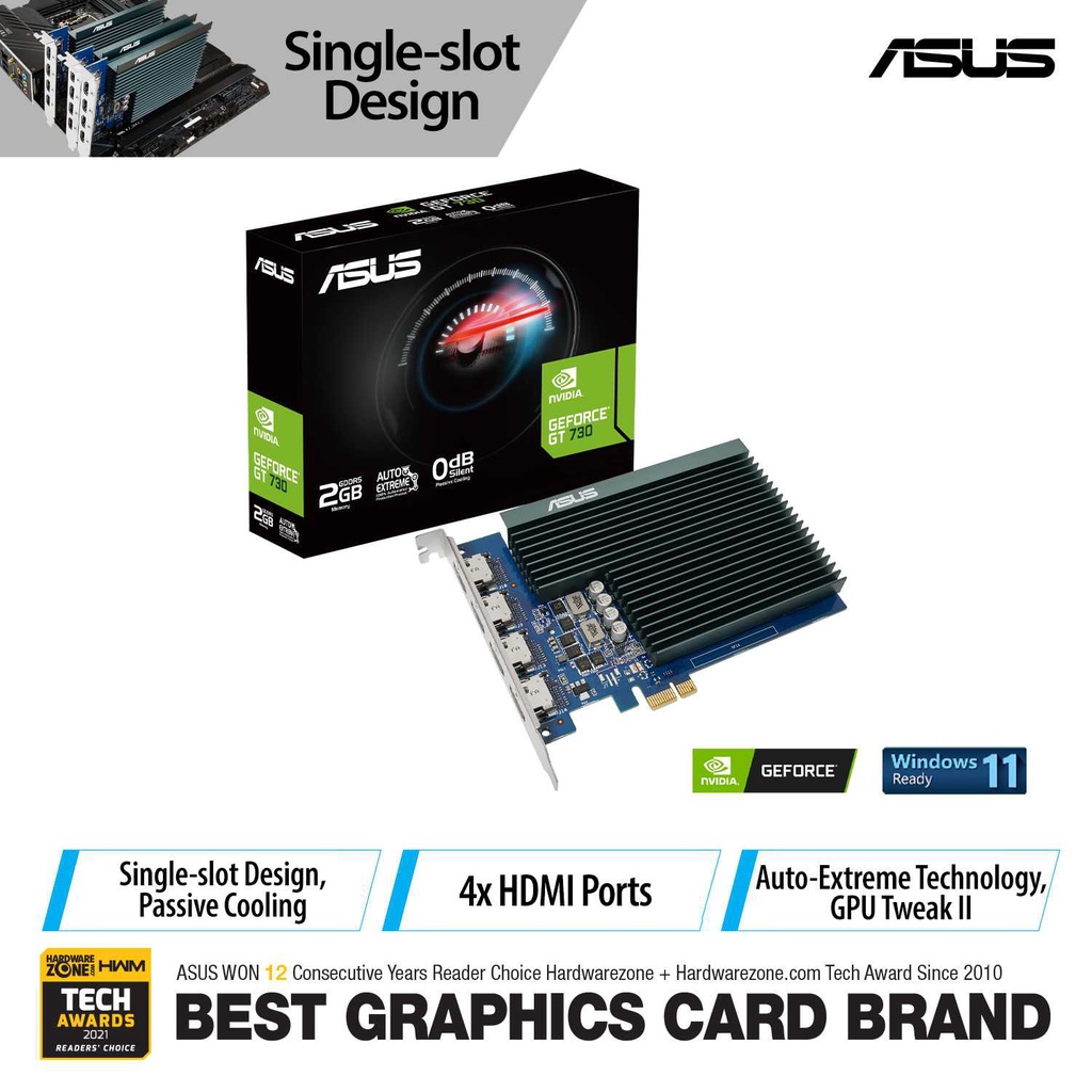 ASUS GT730-4H-SL-2GD5 GT730 SL 2GB DDR5 GRAPHIC CARD | Shopee Malaysia