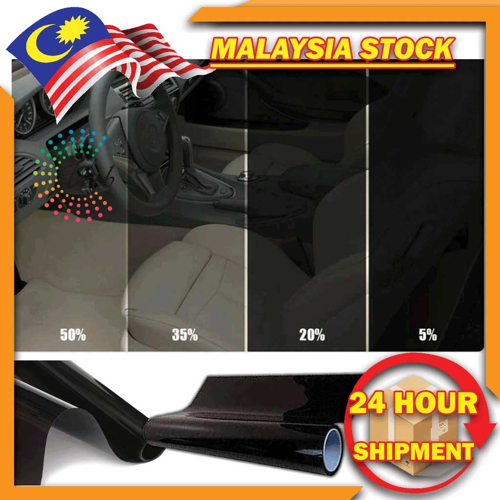 Tinted Cermin Rumah/VLT 0 5 20 35 50 /Tinted Hitam 100/UV Black Window ...