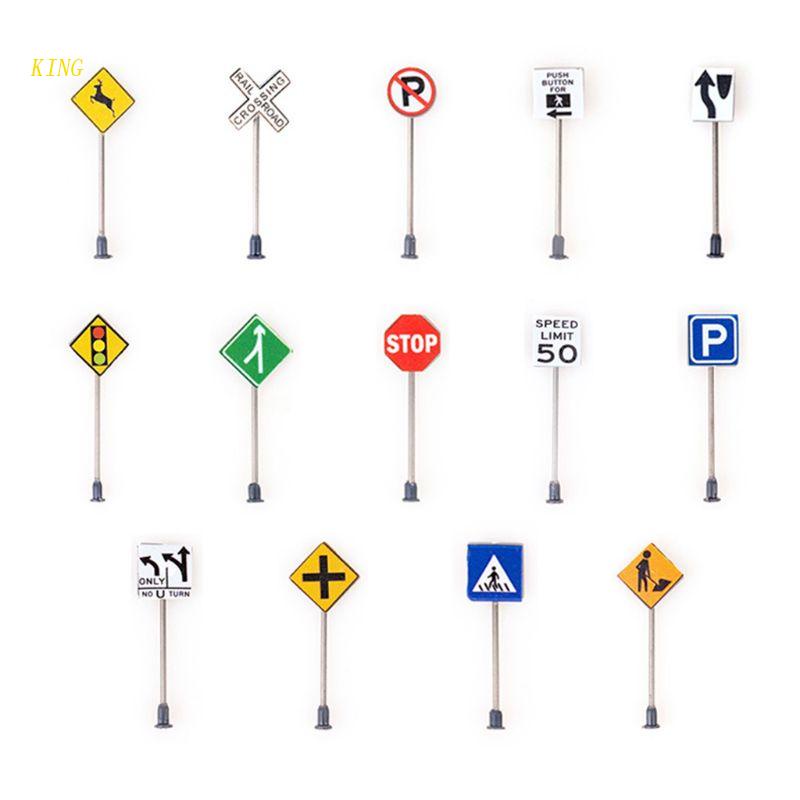 KING Spotlight Toys Road Sign Novelty Children Mini Portable Traffic ...