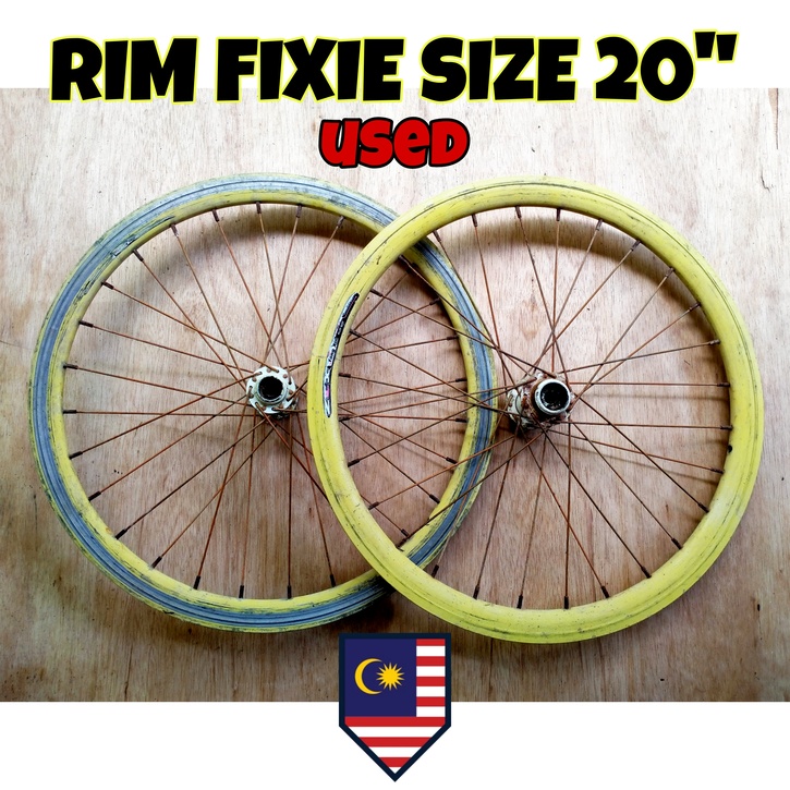 [ FAST SHIPPING ] Rim Basikal Fixie Size 20" x 1 3/8 Used Sepasang ...