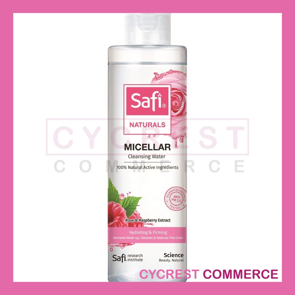 Safi Naturals Rose & Raspberry Micellar Cleansing Water (200ml ...