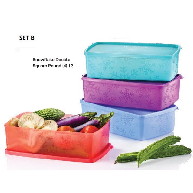 Tupperware Snowflakes 1x1.3L (Random Colour Ship Out) Freezer Food ...