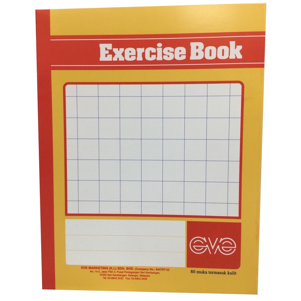 Square Exercise Book (S,M,L,SM) EVE 80'S /buku latihan segi empat sama ...