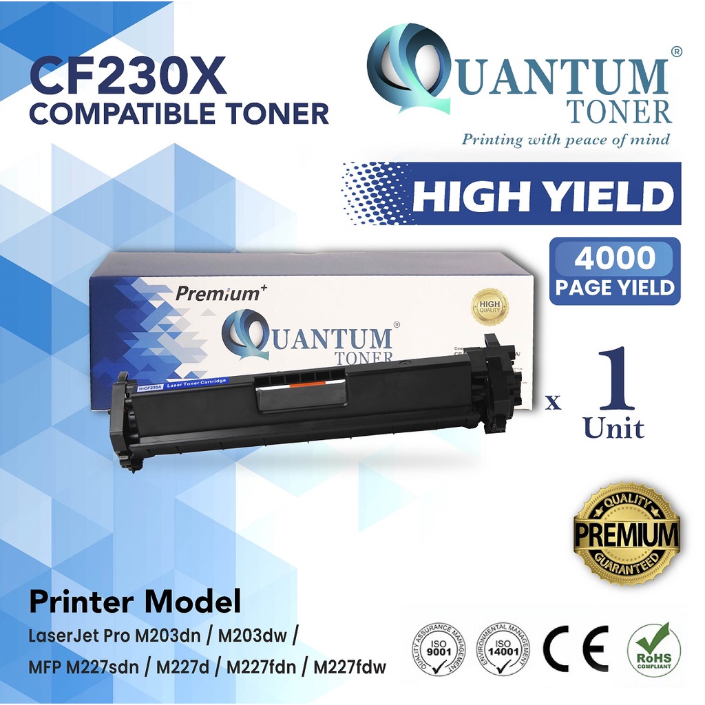 Compatible Toner CF230X 30X CF230A High Yield for HP M203d M203dn ...