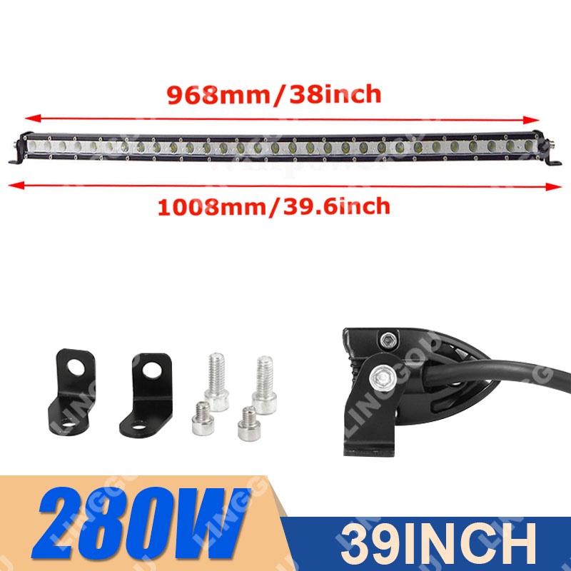 6D White Lampu Led Light Bar Super Slim 7 13 19 26 32 Inch Work Light ...