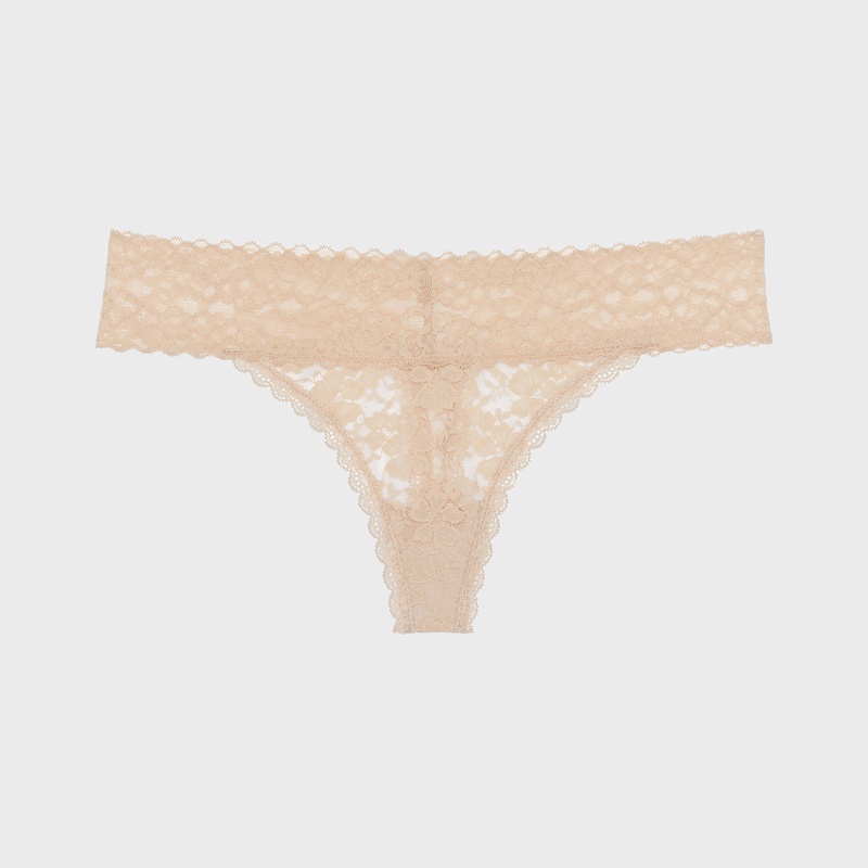 6ixty8ight All-over Lace Panties Low Rise Thong Style Panty Minimal ...
