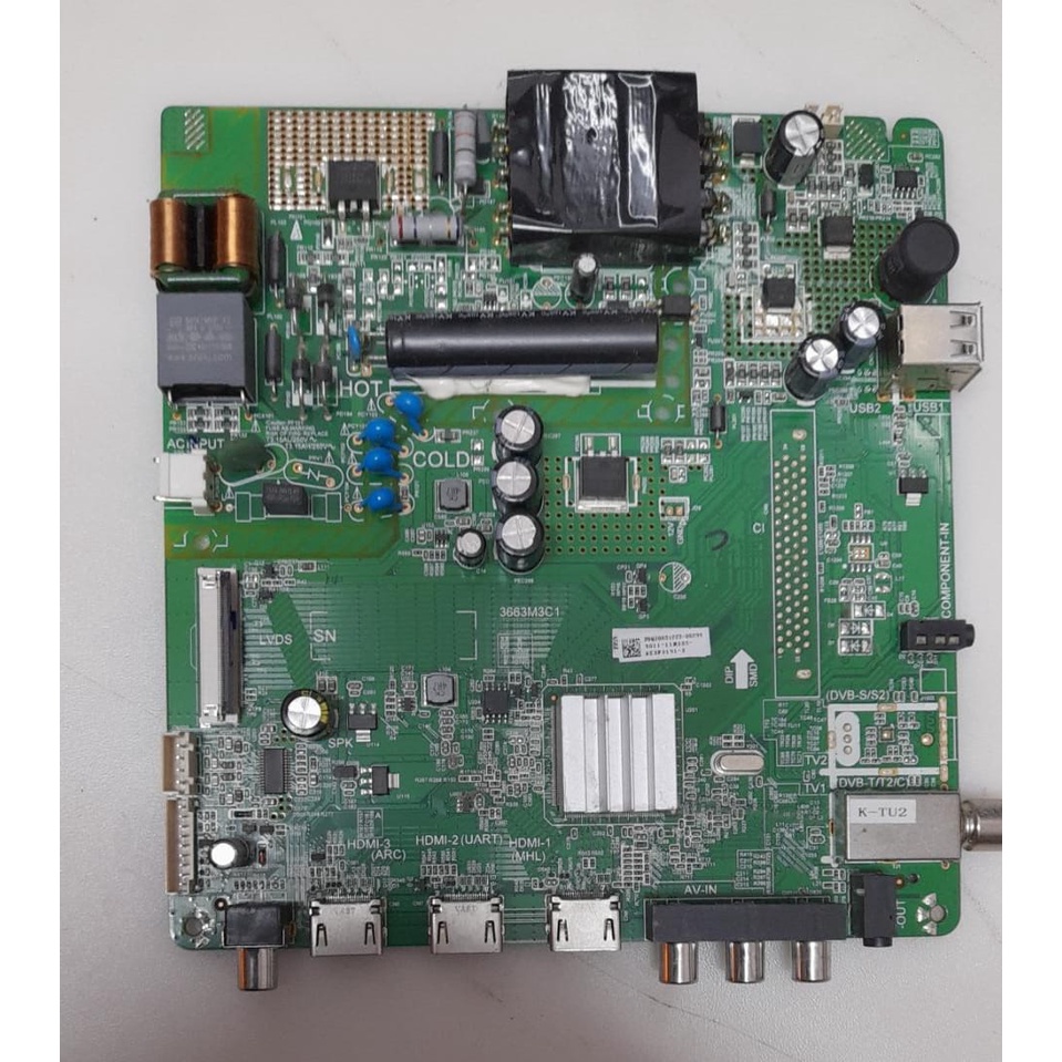 (B129) Philips 43PFT5583/68 Mainboard, Tcon, Tcon Ribbon, LVDS, Ribbon ...