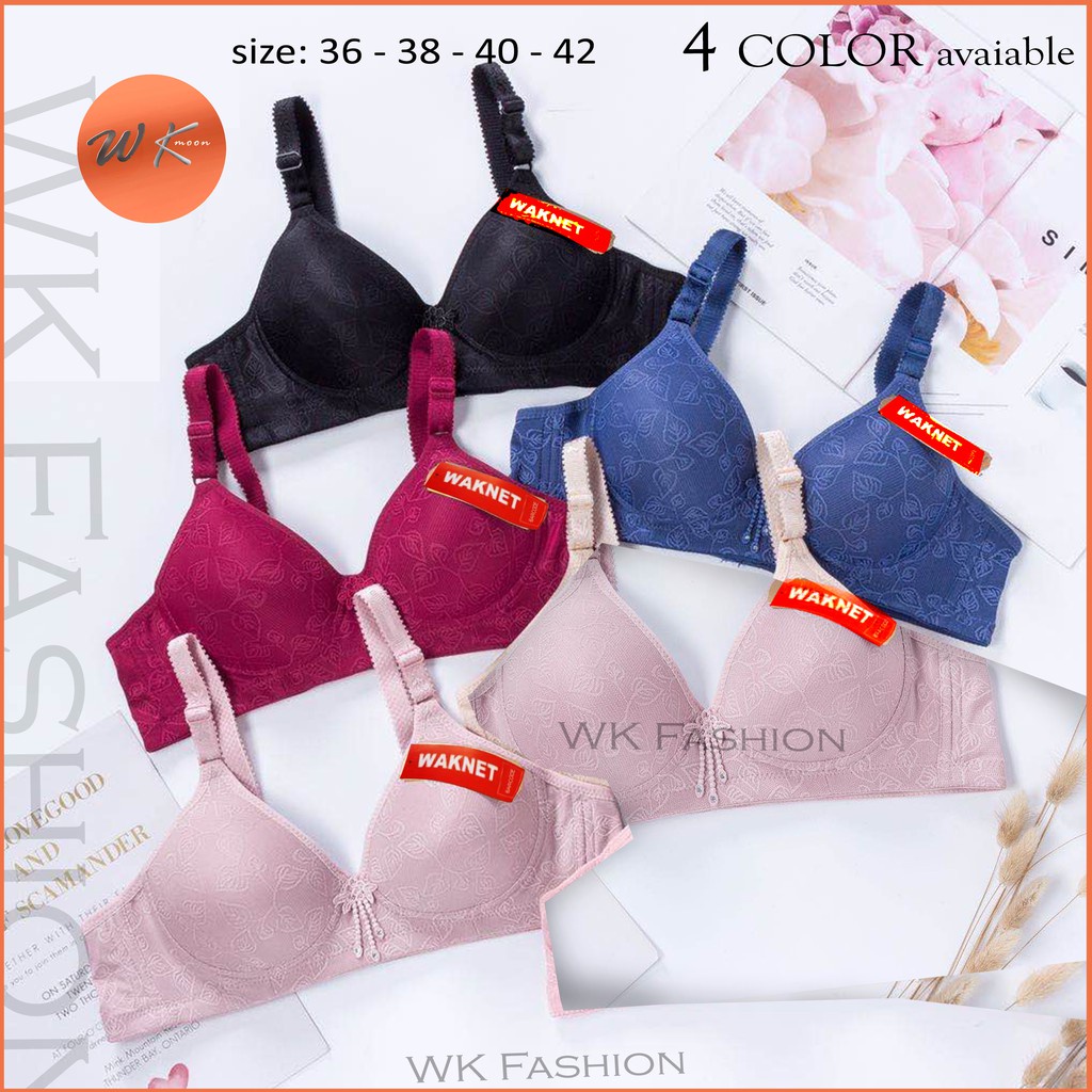 WK Women Beauty Lace Wireless Bra / B cup Women Full Coverage Bra / Non ...