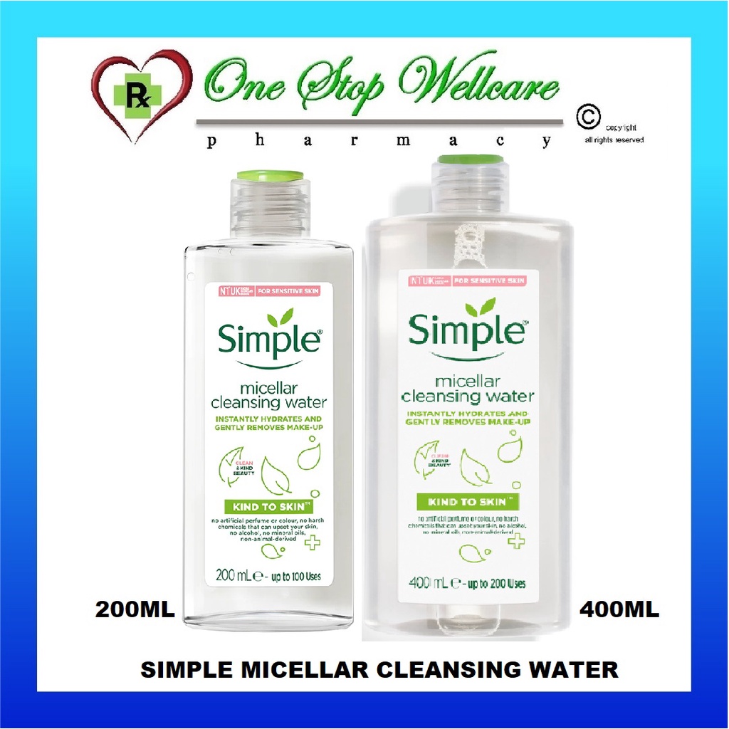 SIMPLE MICELLAR CLEANSING WATER 200ML / 400ML | Shopee Malaysia