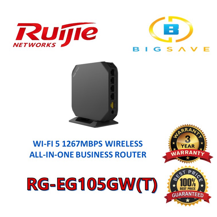 RUIJIE RG-EG105GW(T) WI-FI 5 1267MBPS WIRELESS ALL-IN-ONE BUSINESS ROUTER | Shopee Malaysia