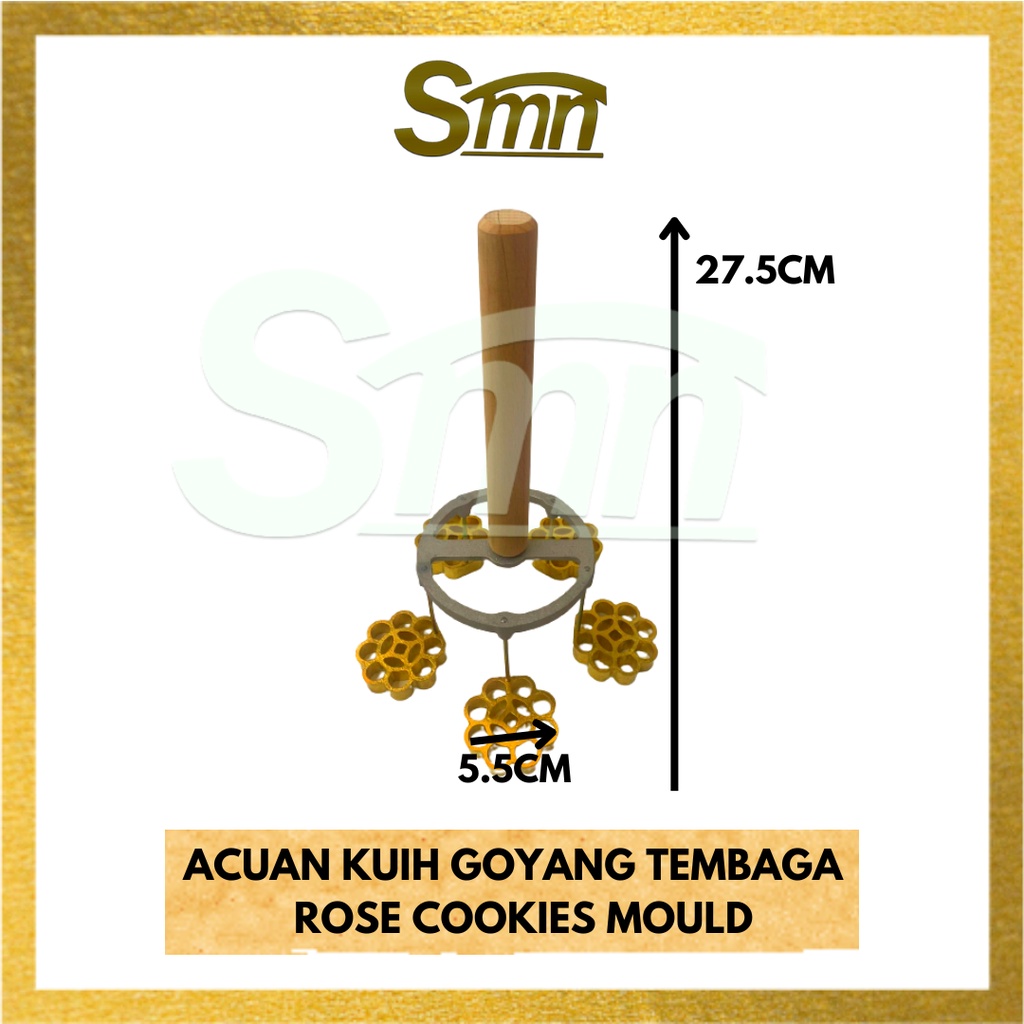 READY STOCK Acuan Kuih Goyang Tembaga 5 Serangkai Rose Cookies Mould ...