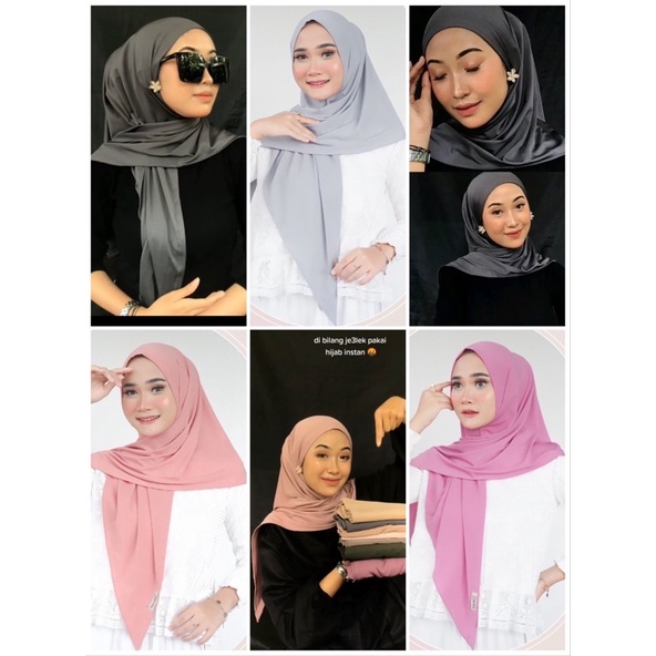 Triangle instant Jersey Premium Hijab Triangle Hijab Adult Versatile ...