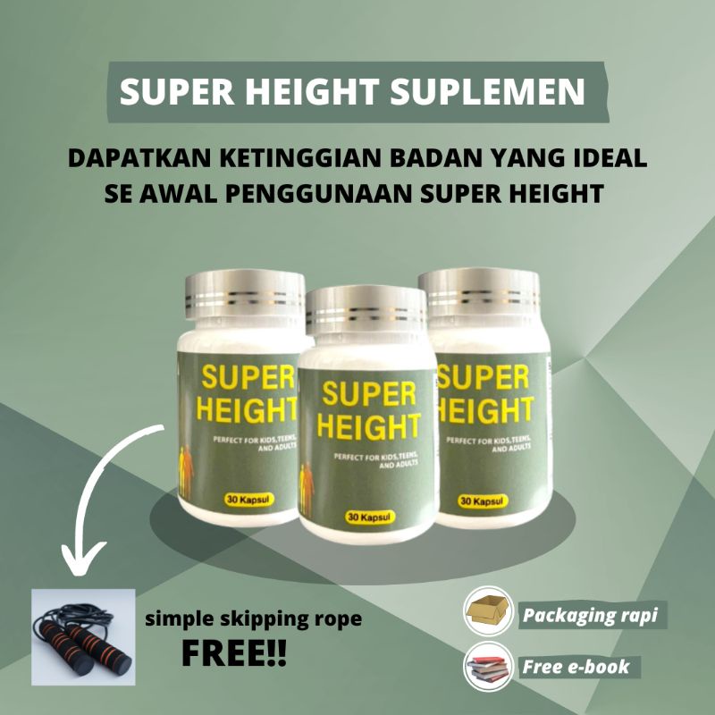 SUPER HEIGHT UNISEX | TAMBAH TINGGI BADAN SAMPAI 7 CM SE AWAL 1 WEEK ...