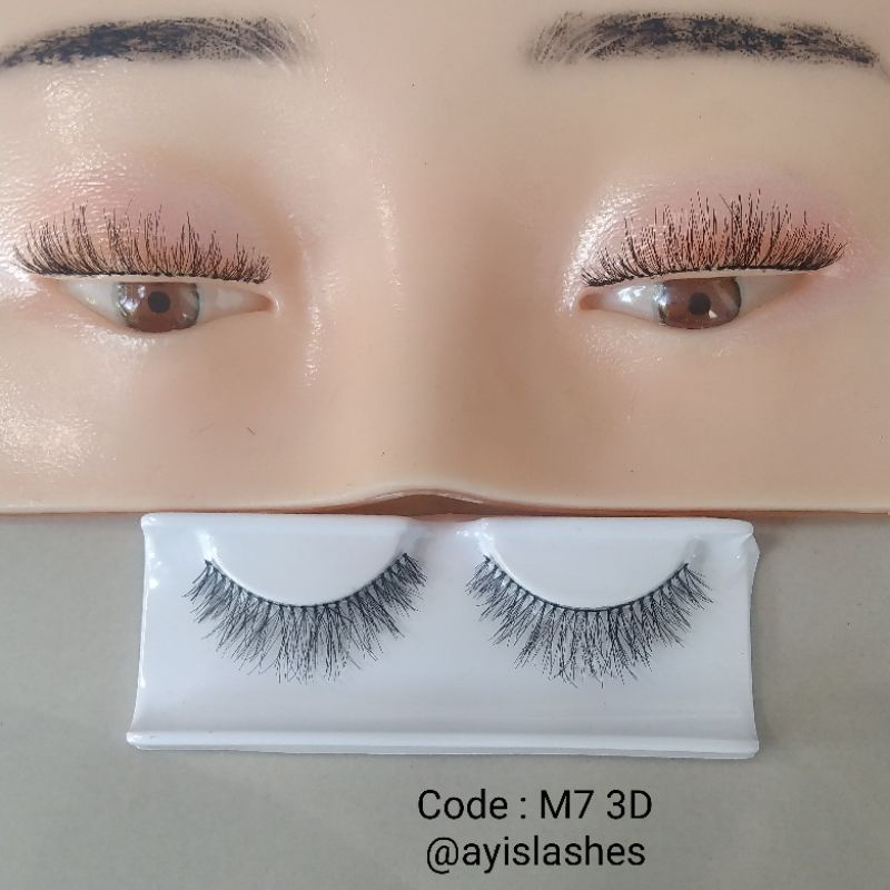 MATA 12 pairs of natural 3D eyelashes Full Cover code: M7 3D | Shopee Malaysia