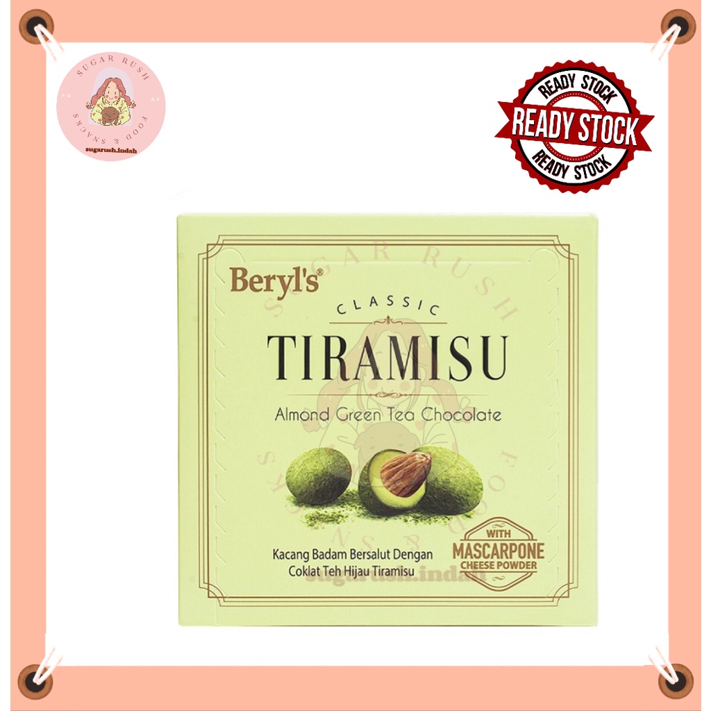 Beryl's Tiramisu Almond Green Tea Chocolate With Mascapone Cheese ...