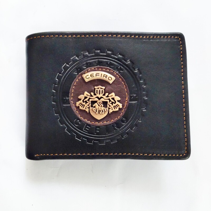 Cefiro Men's Real Cowhide Wallet With Copper Buckle Pattern LT776 (Men ...